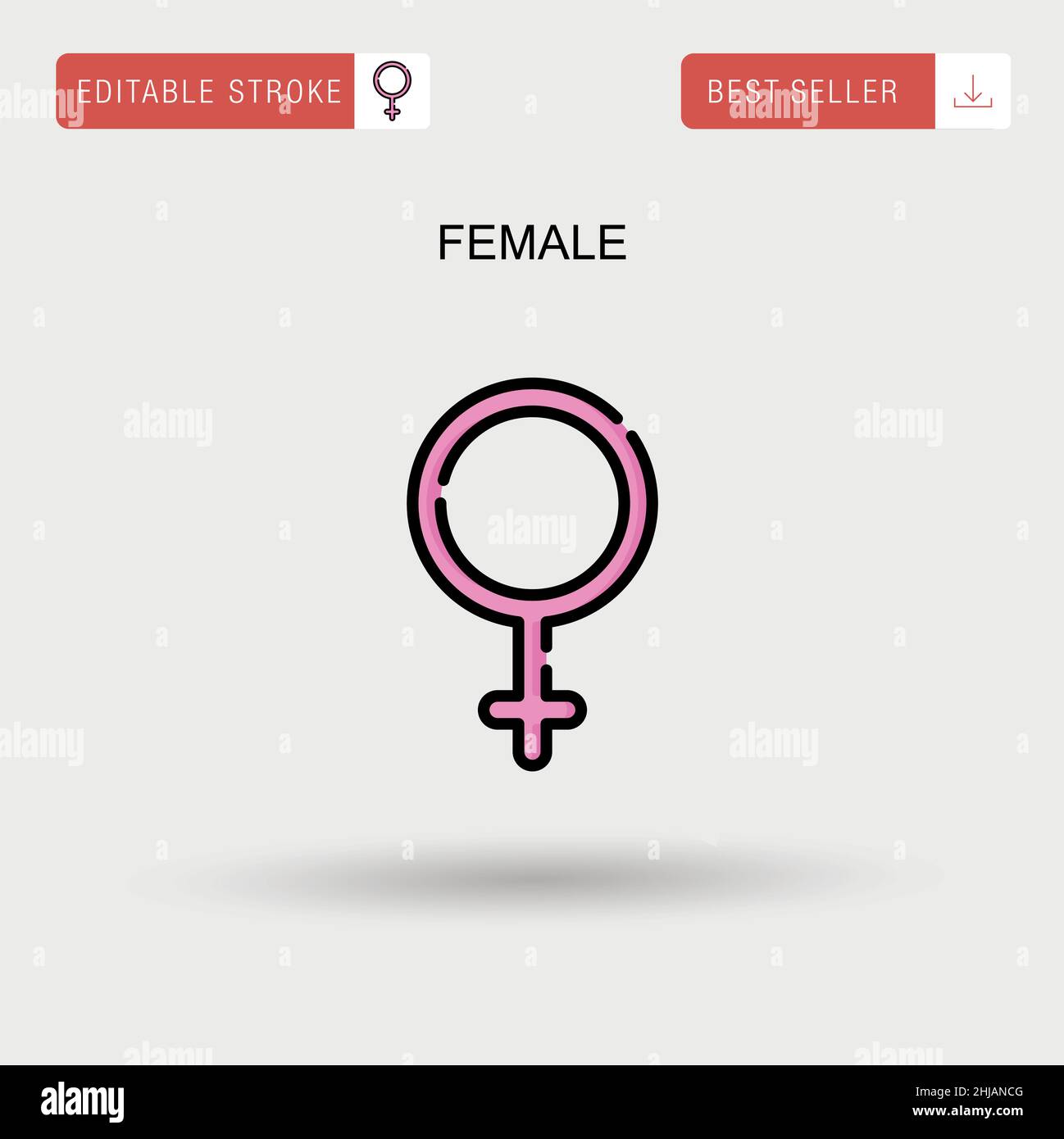 Female Simple vector icon Stock Vector Image & Art - Alamy