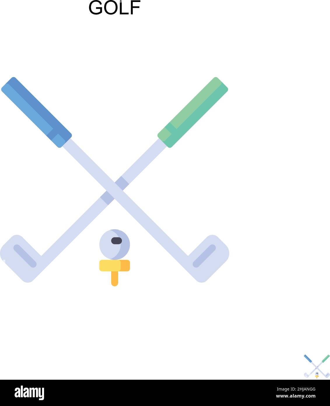 Golf Simple vector icon. Illustration symbol design template for web ...