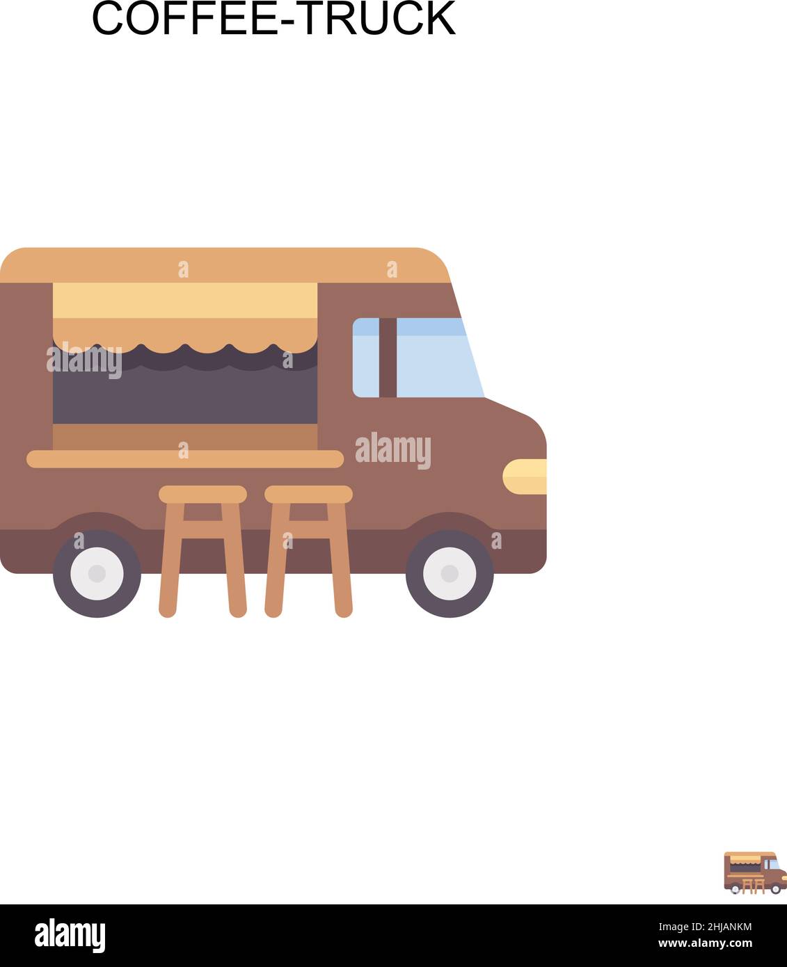 White mobile coffee van Stock Vector Images - Alamy