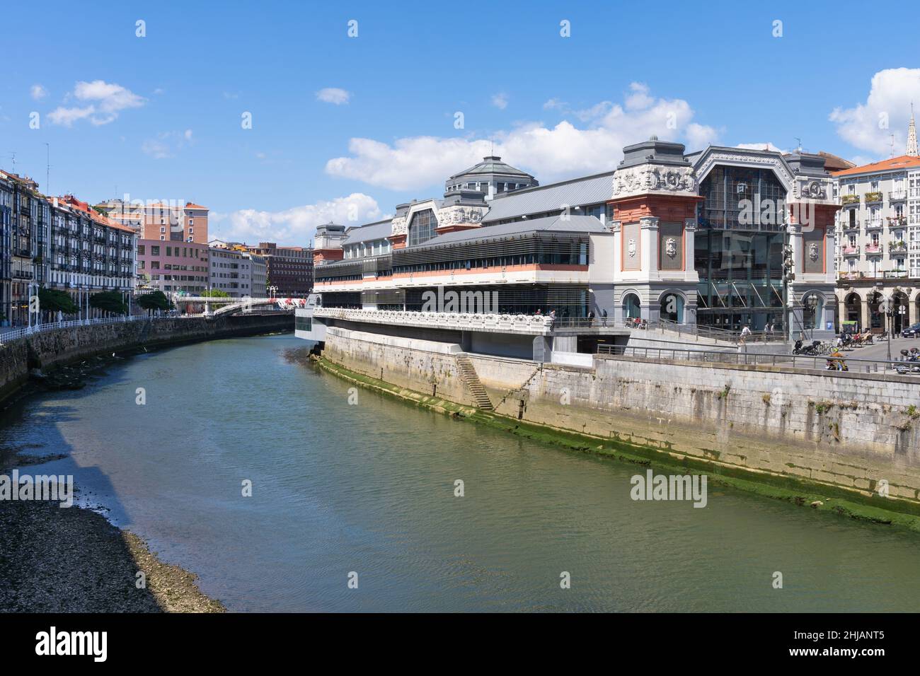 Bilbao, Spain - Apr 16, 2021: Famous Ribera Market by Nervion river in ...