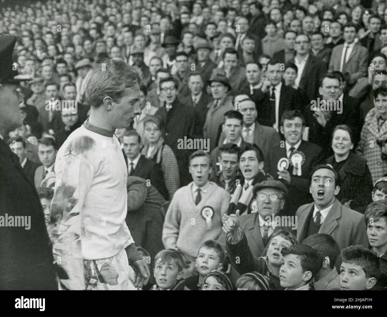 Angry Aston Villa fans jeer Manchester United forward Denis Law as he ...
