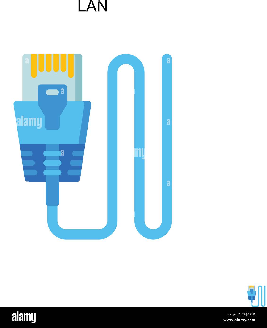 Lan cable port hand Stock Vector Images - Alamy