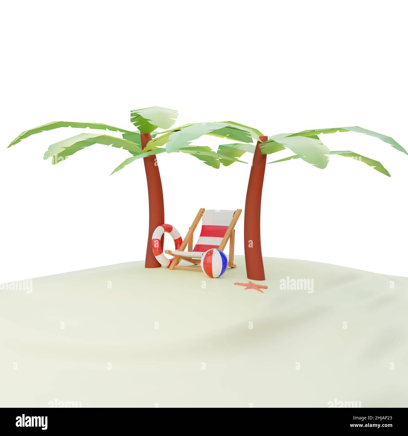 3d rendering summer concept isolated Stock Photo - Alamy