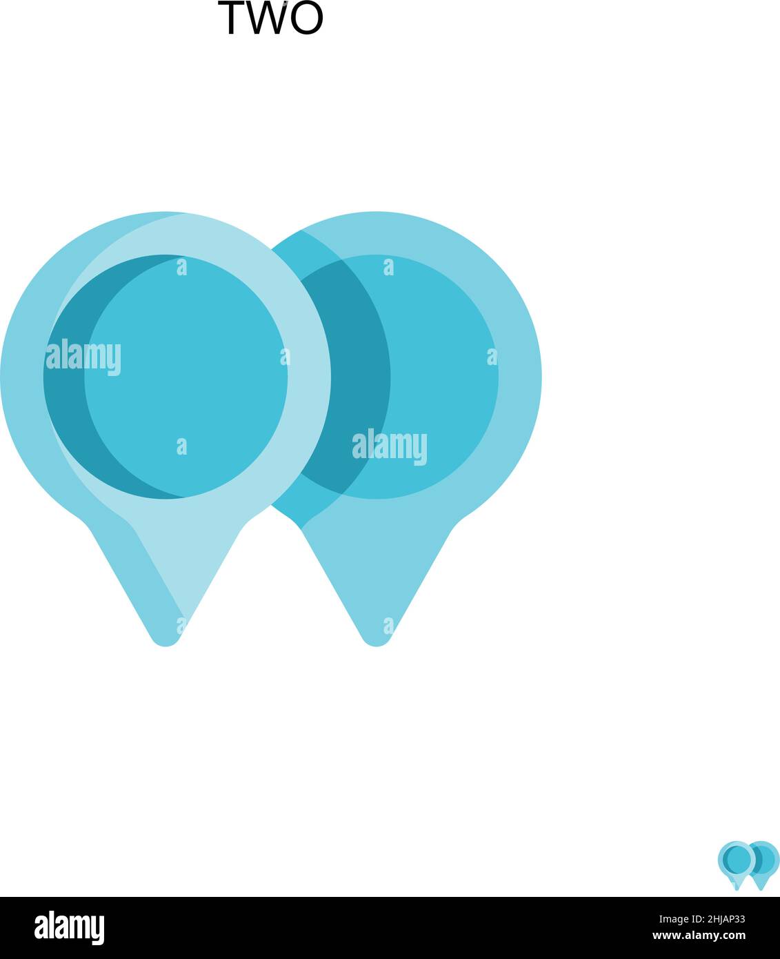Two Simple vector icon. Illustration symbol design template for web ...