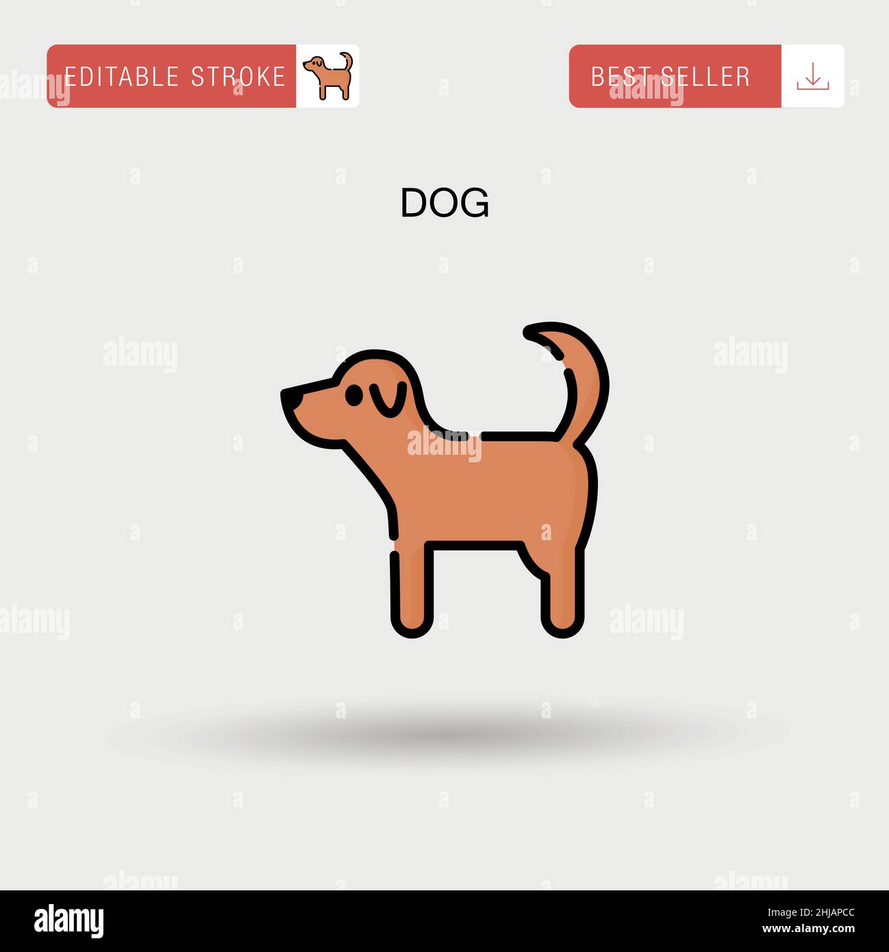 Dog Simple vector icon Stock Vector Image & Art - Alamy