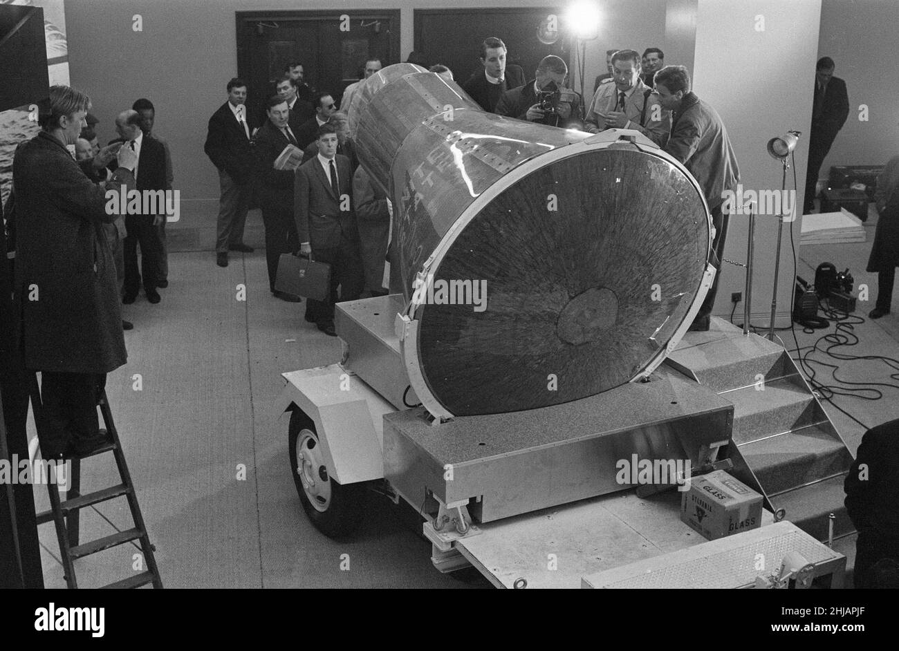 Mercury spacecraft Friendship 7, pictured on arrival at the Science ...