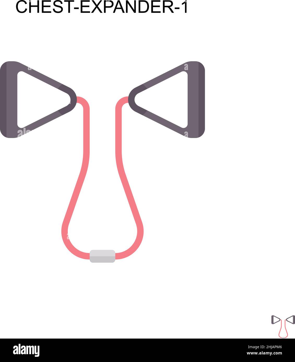 Chest-expander-1 Simple vector icon. Illustration symbol design ...