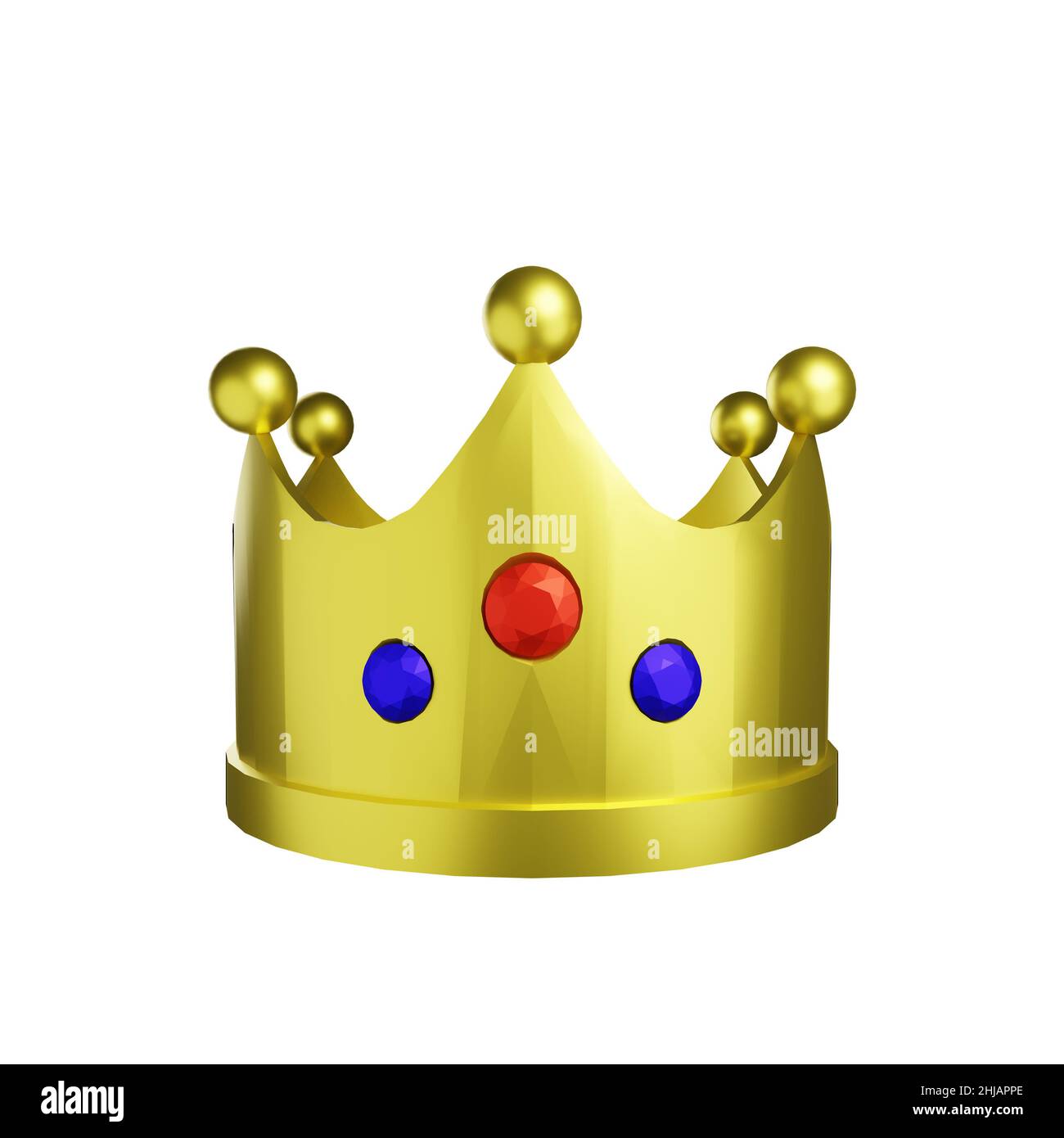 3d render golden crown icon hi-res stock photography and images - Alamy