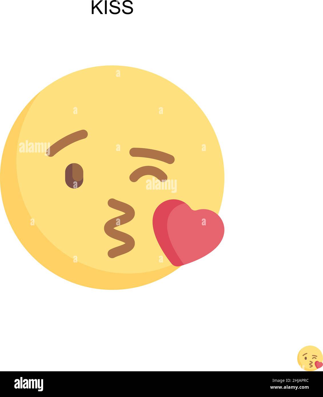 Kiss Simple vector icon. Illustration symbol design template for web ...