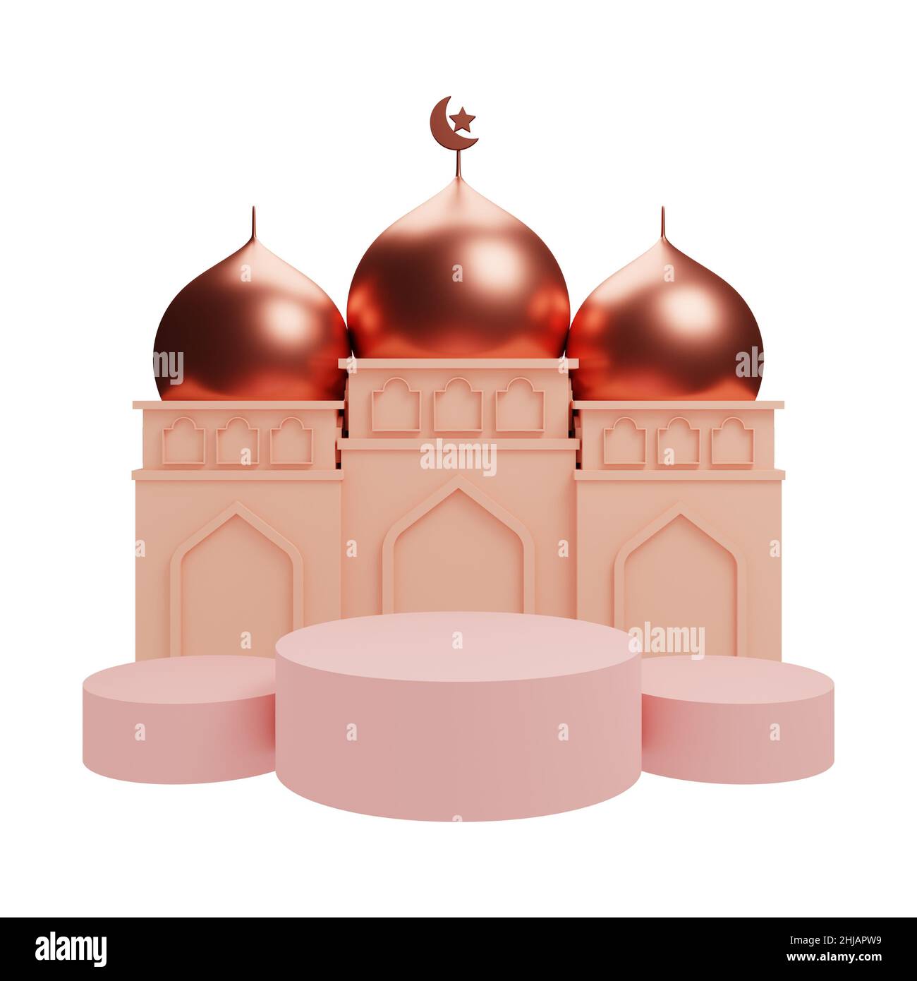 3d rendering of the podium with islamic concept Stock Photo - Alamy