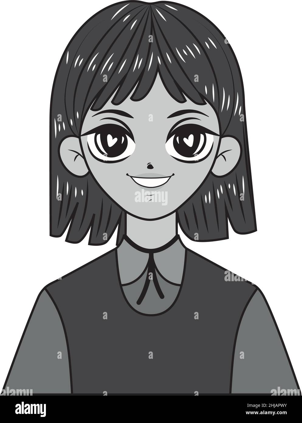 nice anime girl Stock Vector Image & Art - Alamy