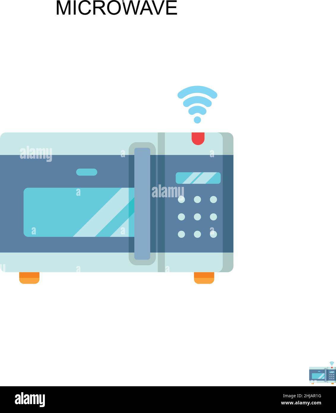 Microwave Simple vector icon. Illustration symbol design template for ...