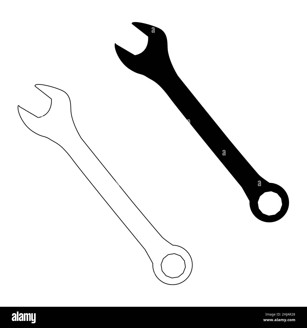 wrench icon on white background. repair sign. tools symbol. flat style ...