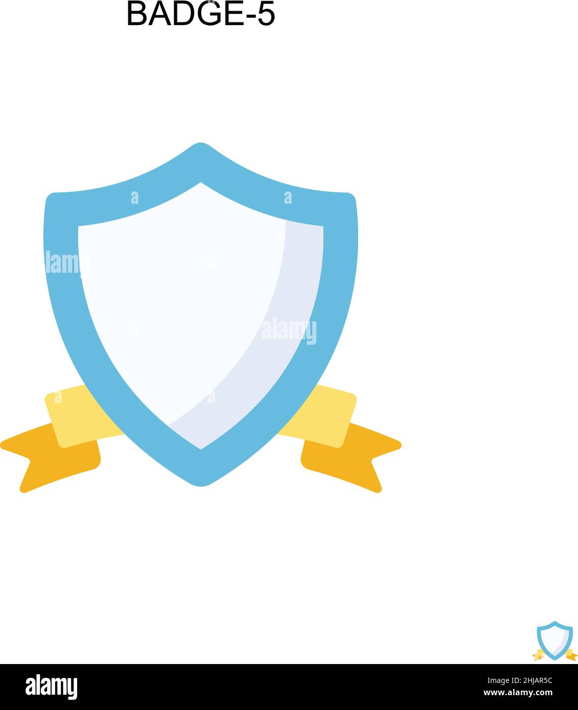 Badge-5 Simple vector icon. Illustration symbol design template for web ...