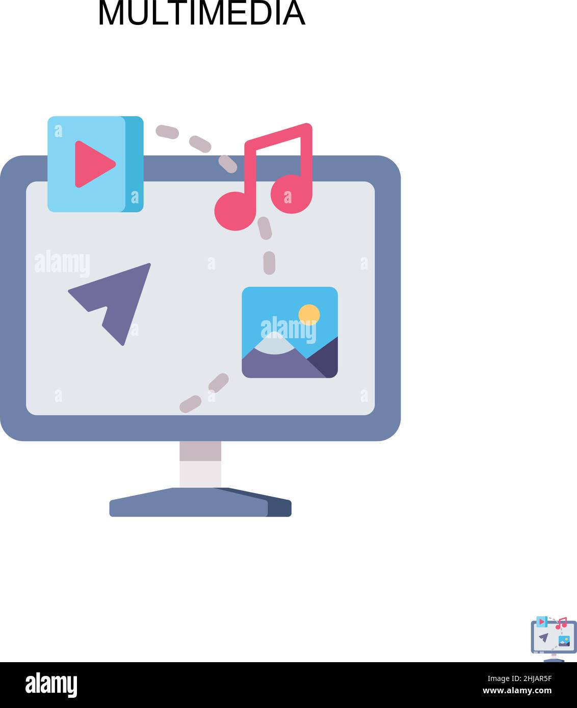 Multimedia Simple vector icon. Illustration symbol design template for ...