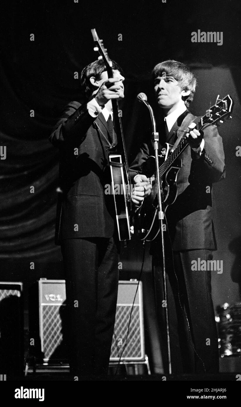 The Beatles performing on stage in Carlisle.21st November 1963 Stock Photo - Alamy