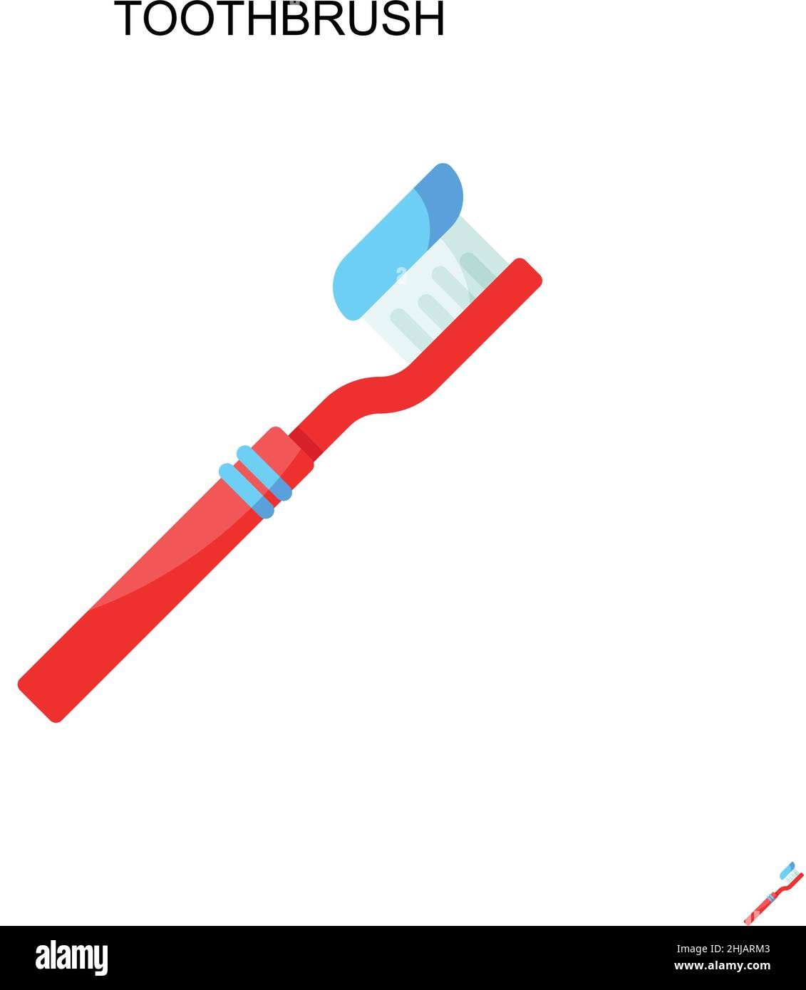 Toothbrush Simple vector icon. Illustration symbol design template for ...