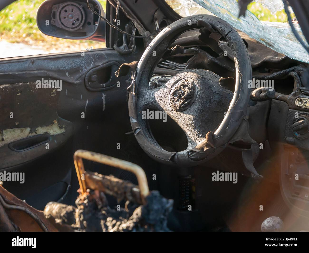 Interior abandoned car scrap hi-res stock photography and images - Alamy