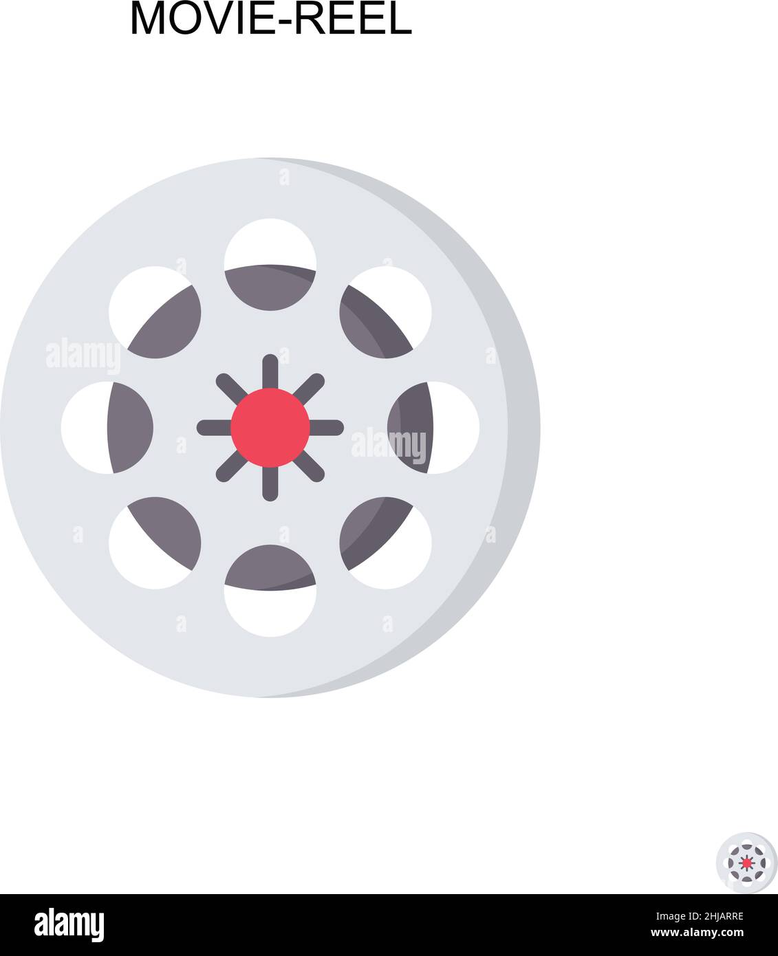 Movie-reel Simple vector icon. Illustration symbol design template for ...