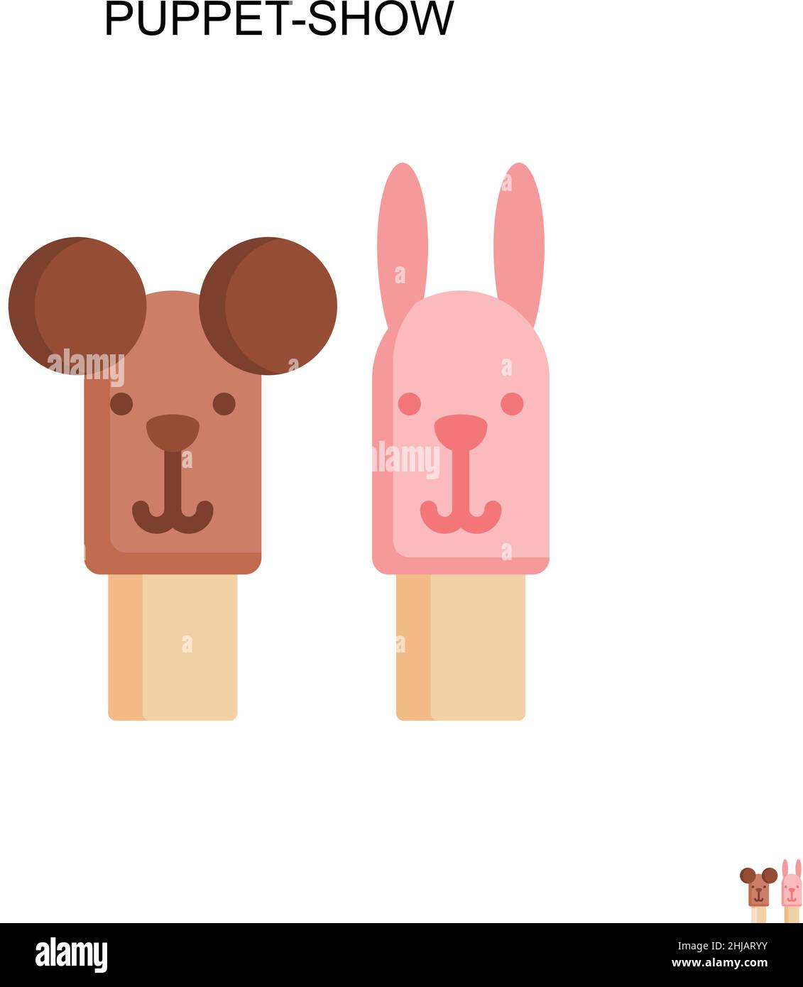 Puppet-show Simple vector icon. Illustration symbol design template for ...