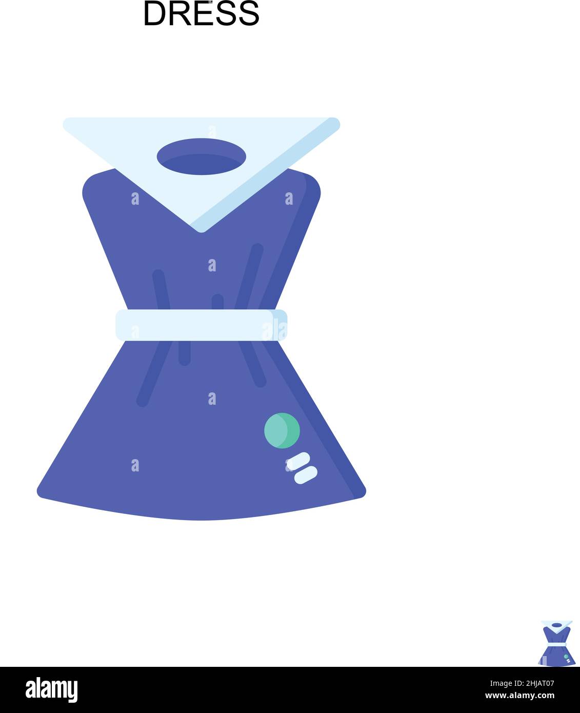 Dress Simple vector icon. Illustration symbol design template for web ...