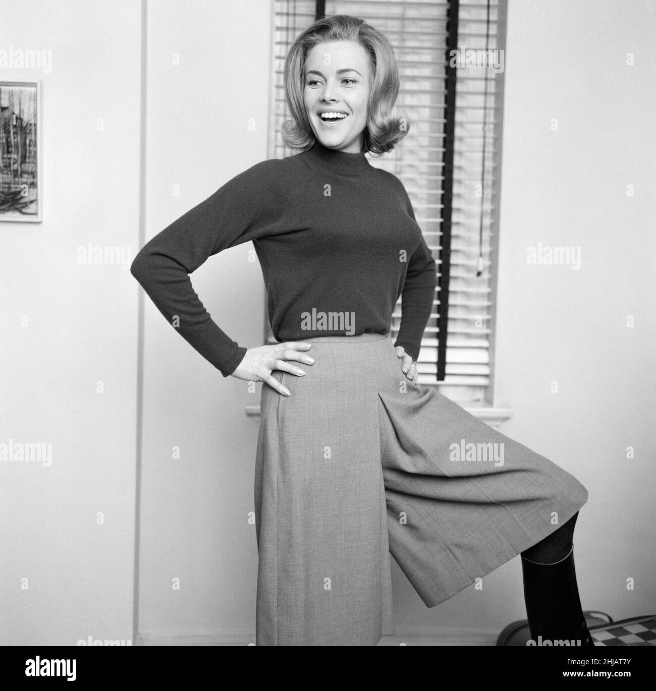 Actress Honor Blackman, feature for Donald Zec. 3rd February 1963 Stock ...