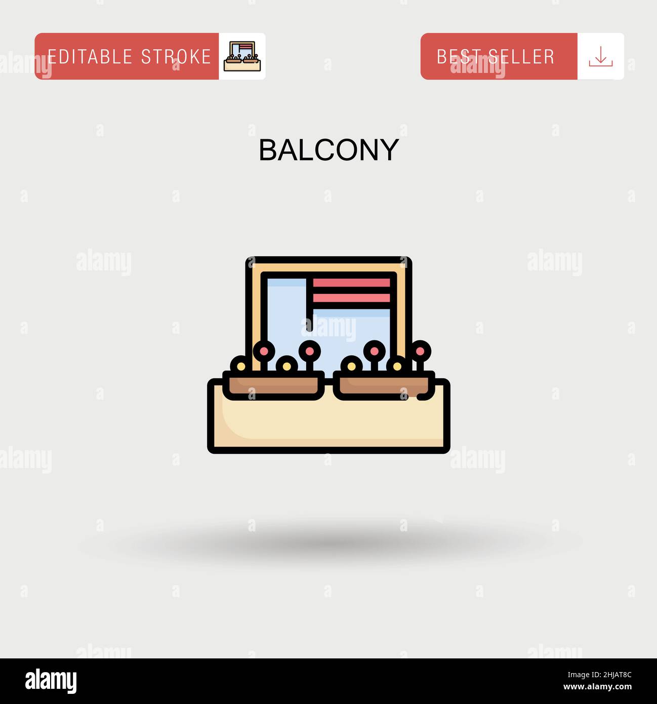 Balcony view europe Stock Vector Images - Alamy