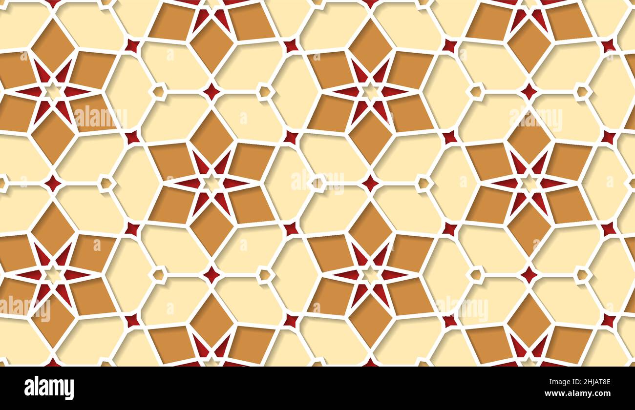 Arabic seamless girih pattern with classic islamic culture ornament ...