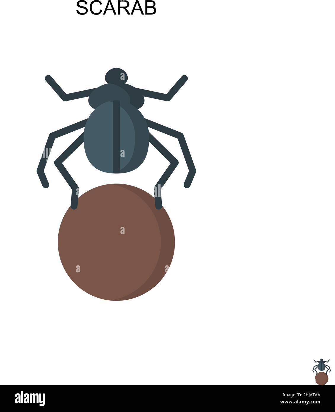Scarab Simple vector icon. Illustration symbol design template for web ...