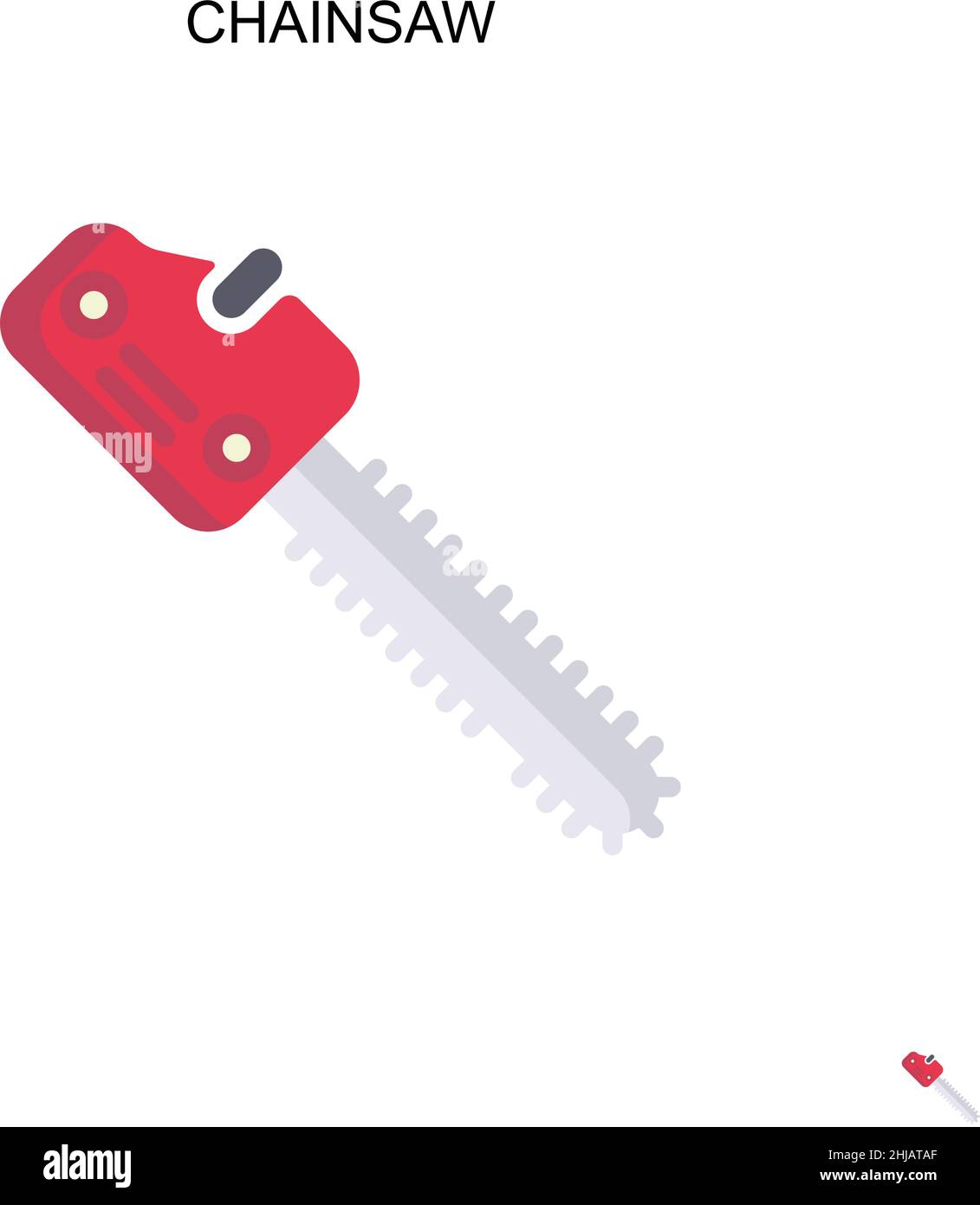 Chainsaw Simple vector icon. Illustration symbol design template for ...