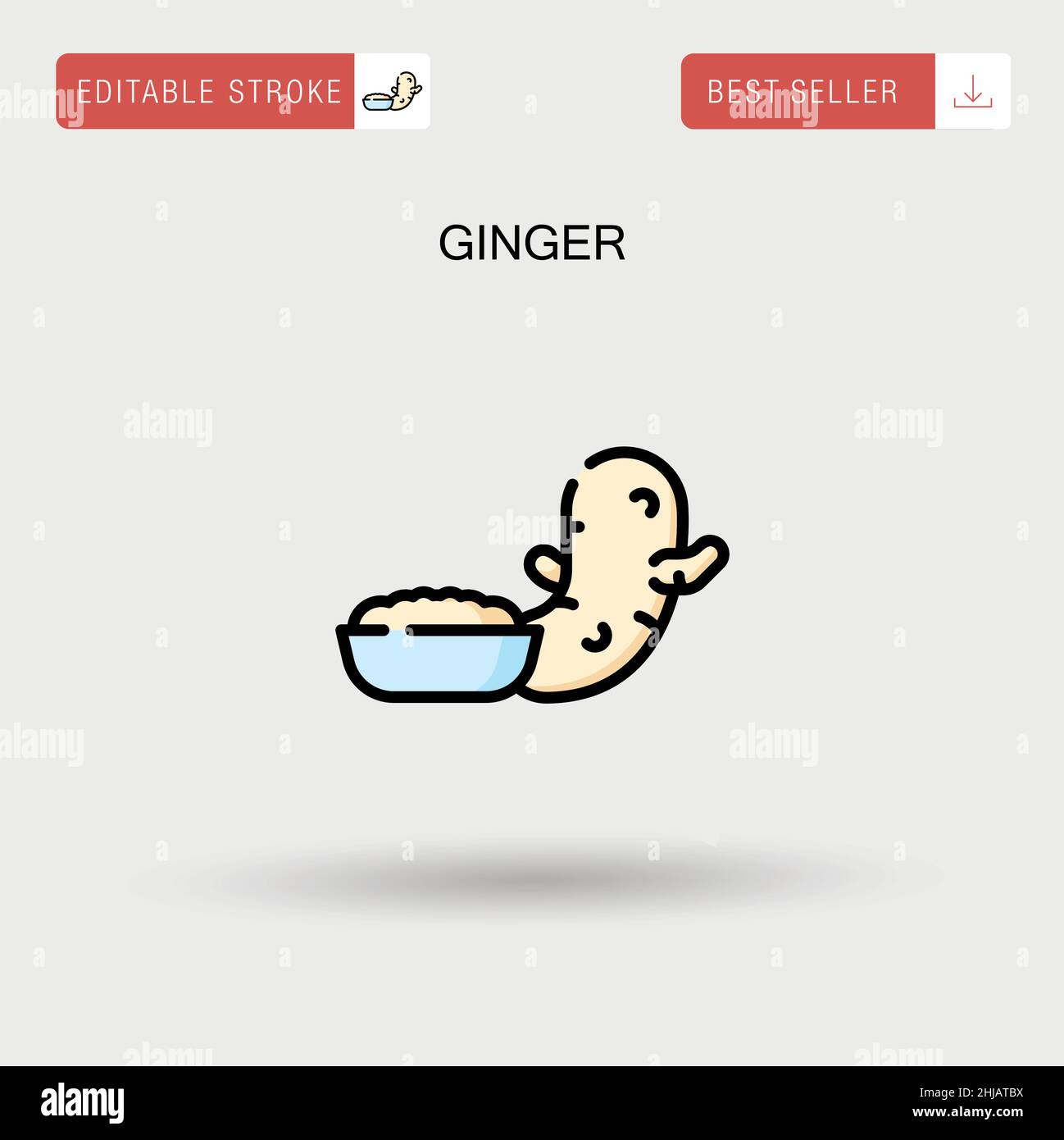 Ginger icon Stock Vector Images - Alamy