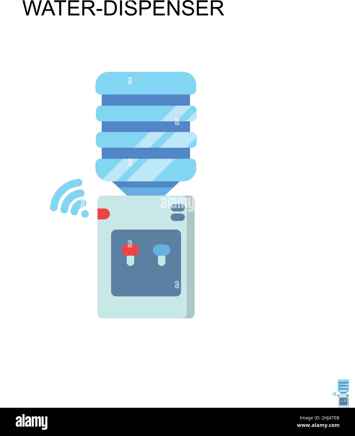 Water-dispenser Simple vector icon. Illustration symbol design template ...