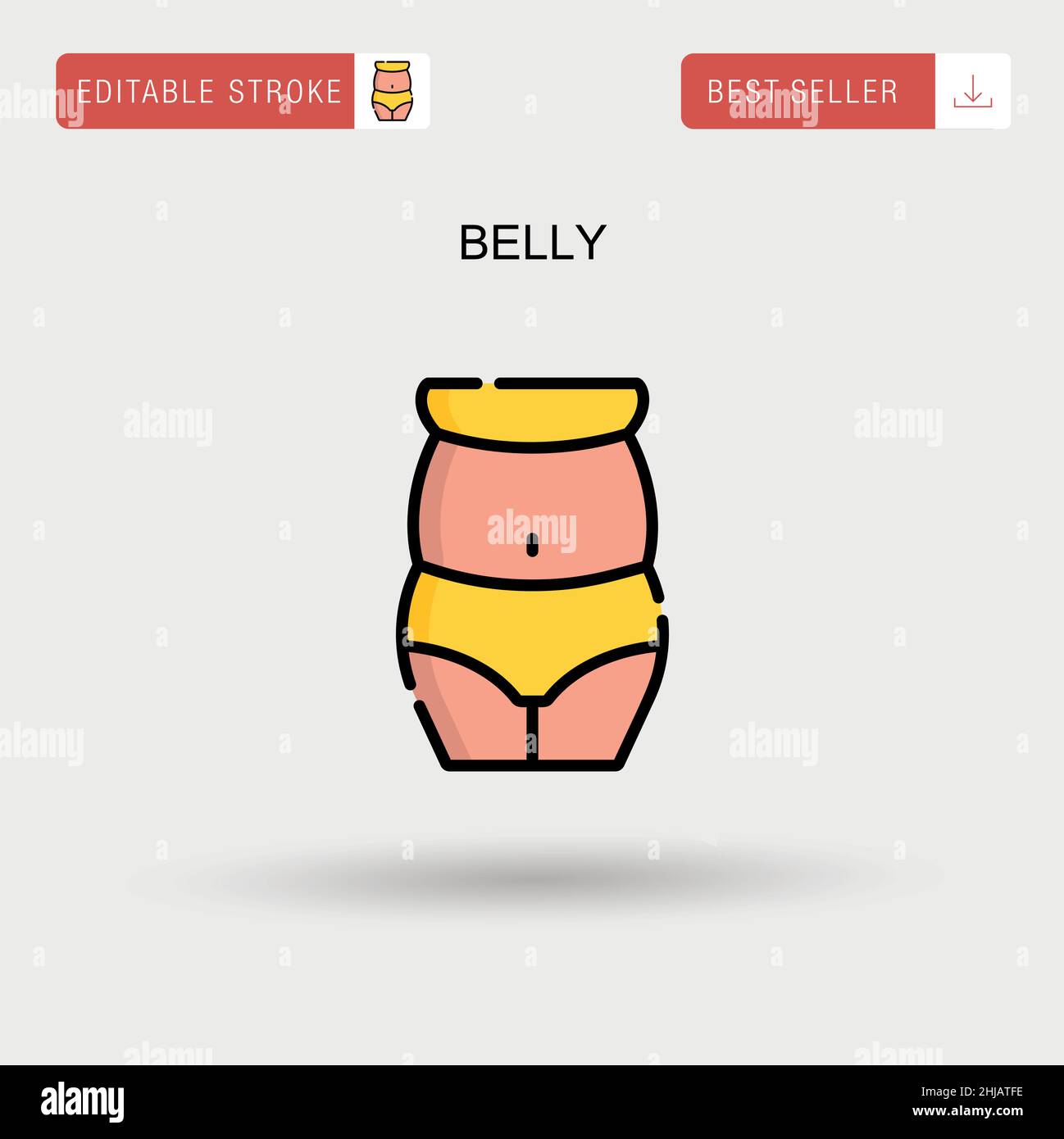 Belly Simple vector icon Stock Vector Image & Art - Alamy