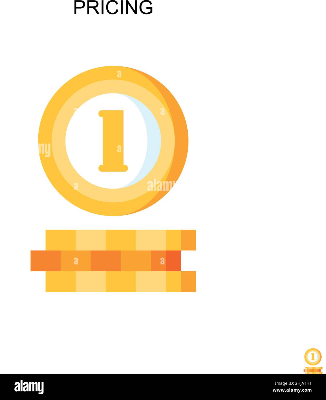 Pricing Simple vector icon. Illustration symbol design template for web ...