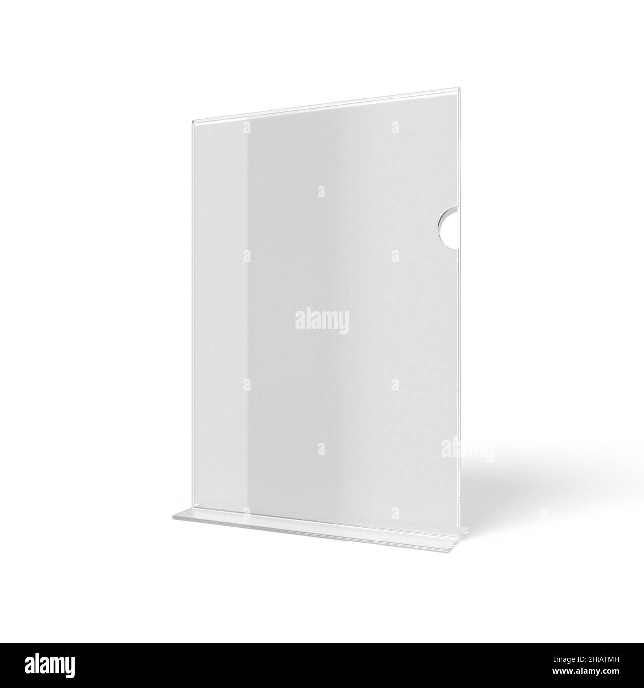 Transparent Table Top Acrylic A5 Brochure Stand Isolated on a White ...