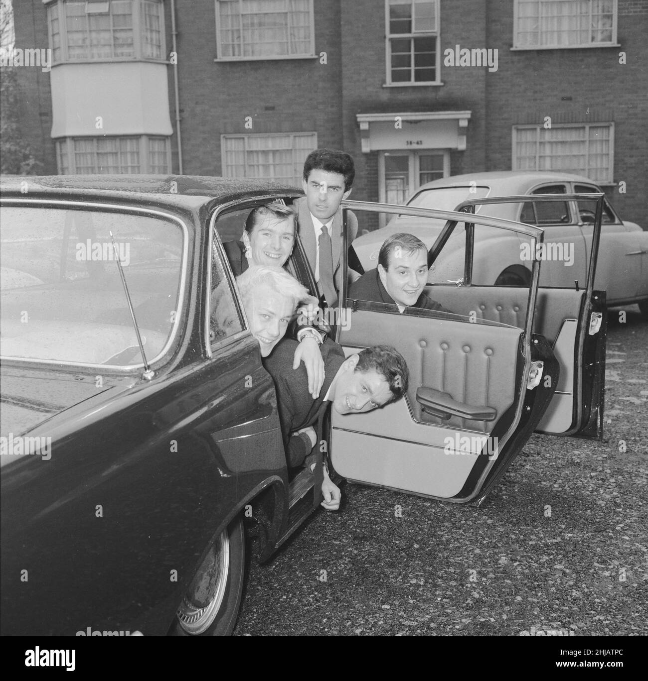 The five members of the Tornados pop group Heinz Burt, George Bellamy ...