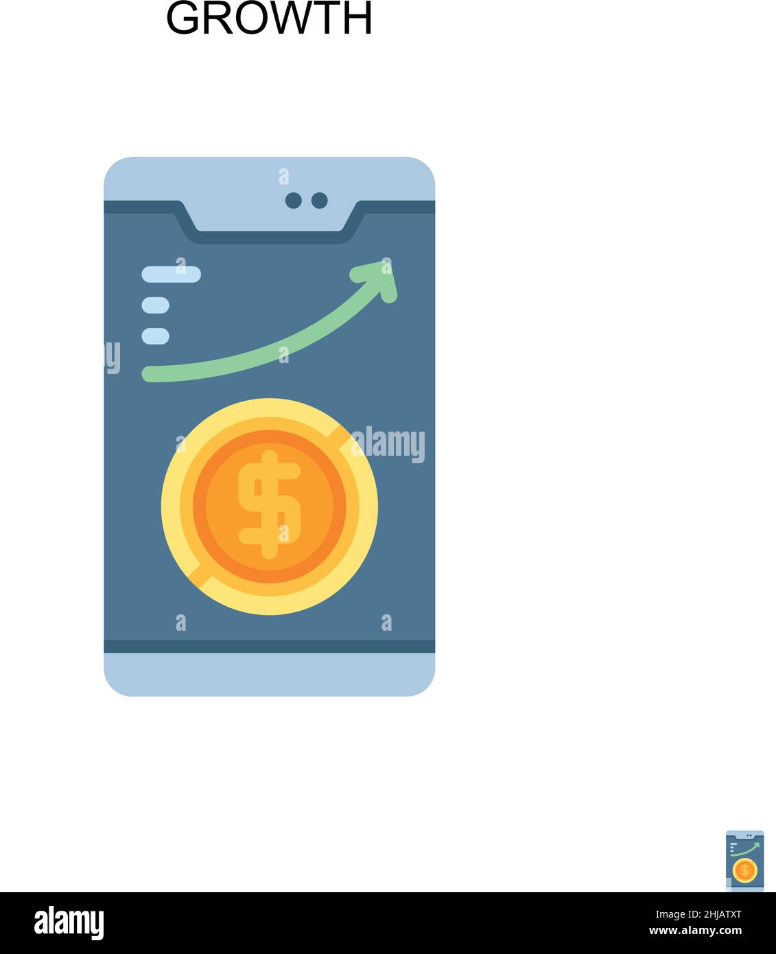 Growth Simple vector icon. Illustration symbol design template for web ...