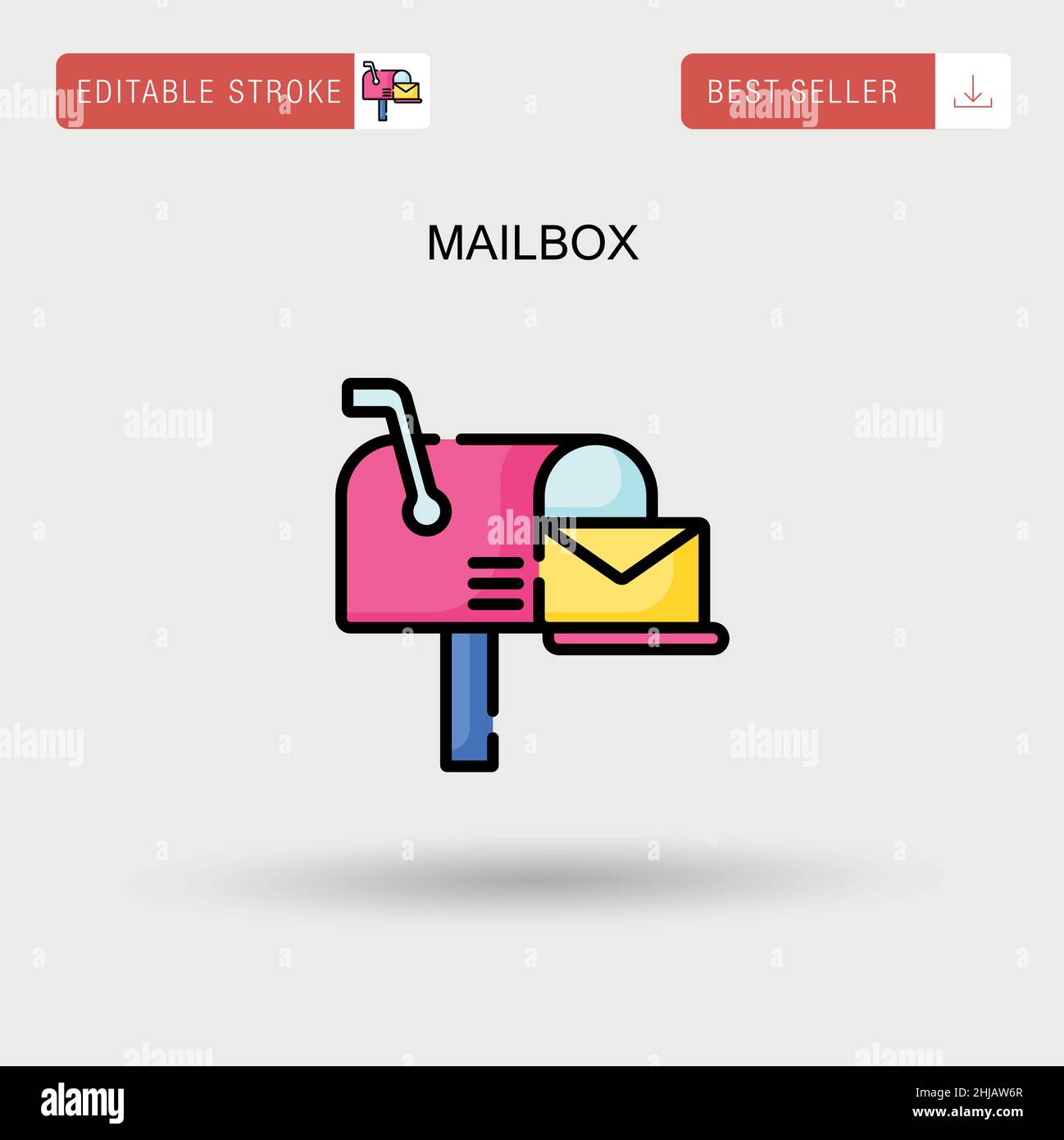 Blue postal box Stock Vector Images - Alamy