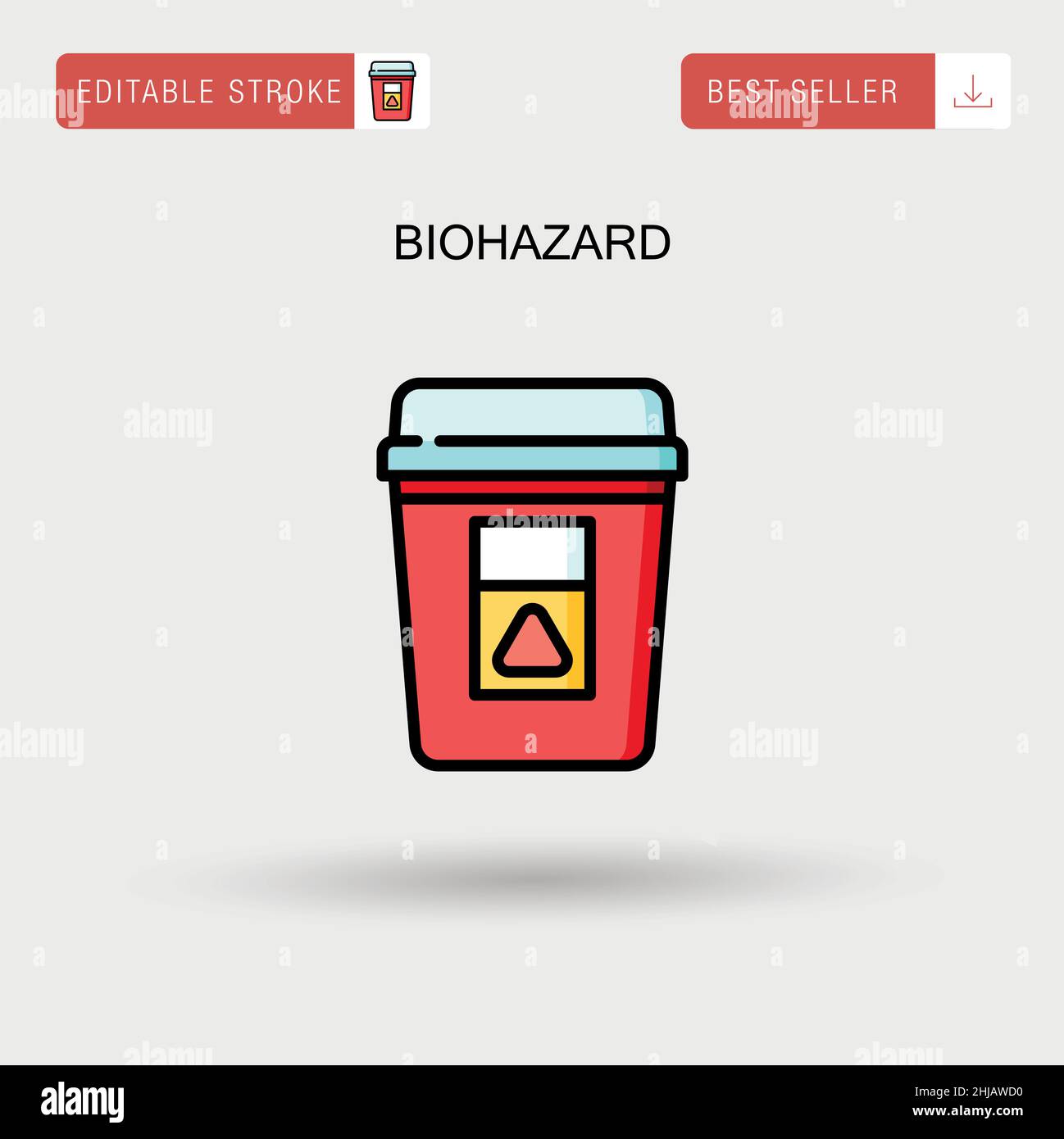 Biohazard Simple vector icon Stock Vector Image & Art - Alamy