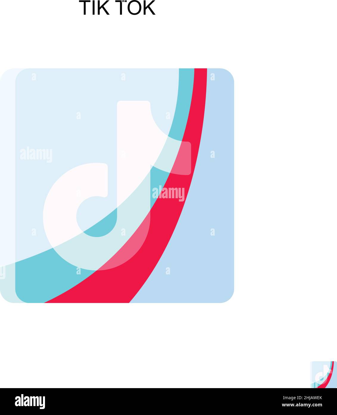 Tik tok Simple vector icon. Illustration symbol design template for web ...