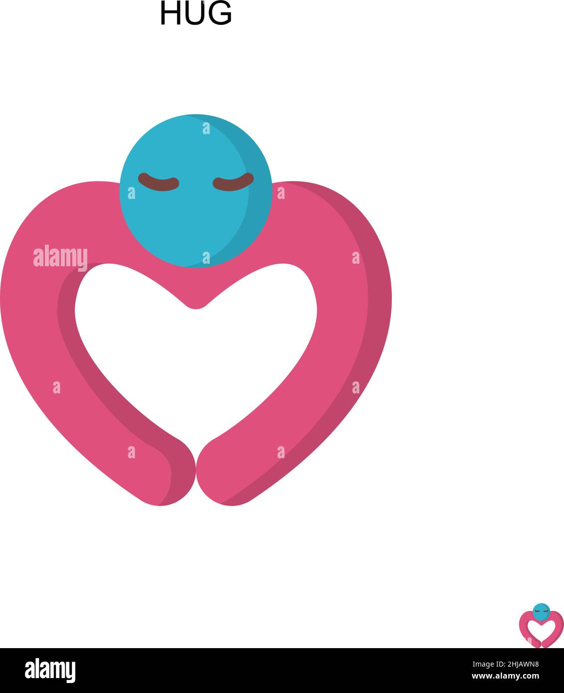 Hug Simple vector icon. Illustration symbol design template for web ...