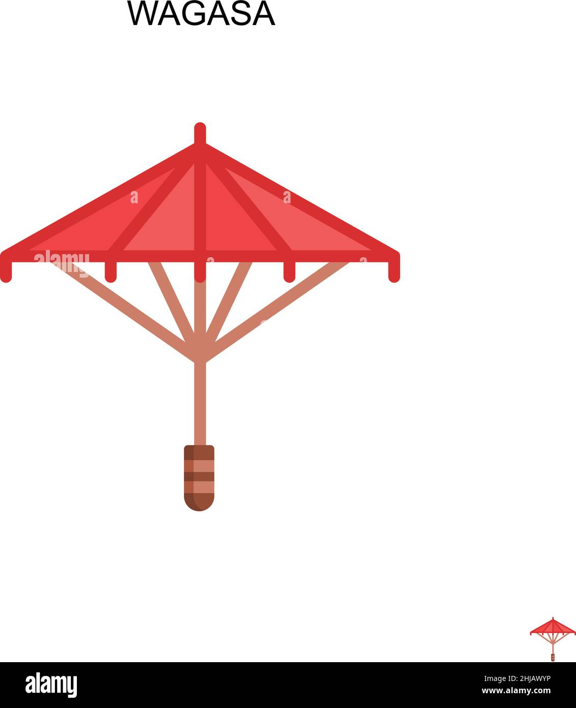 Wagasa Simple vector icon. Illustration symbol design template for web ...