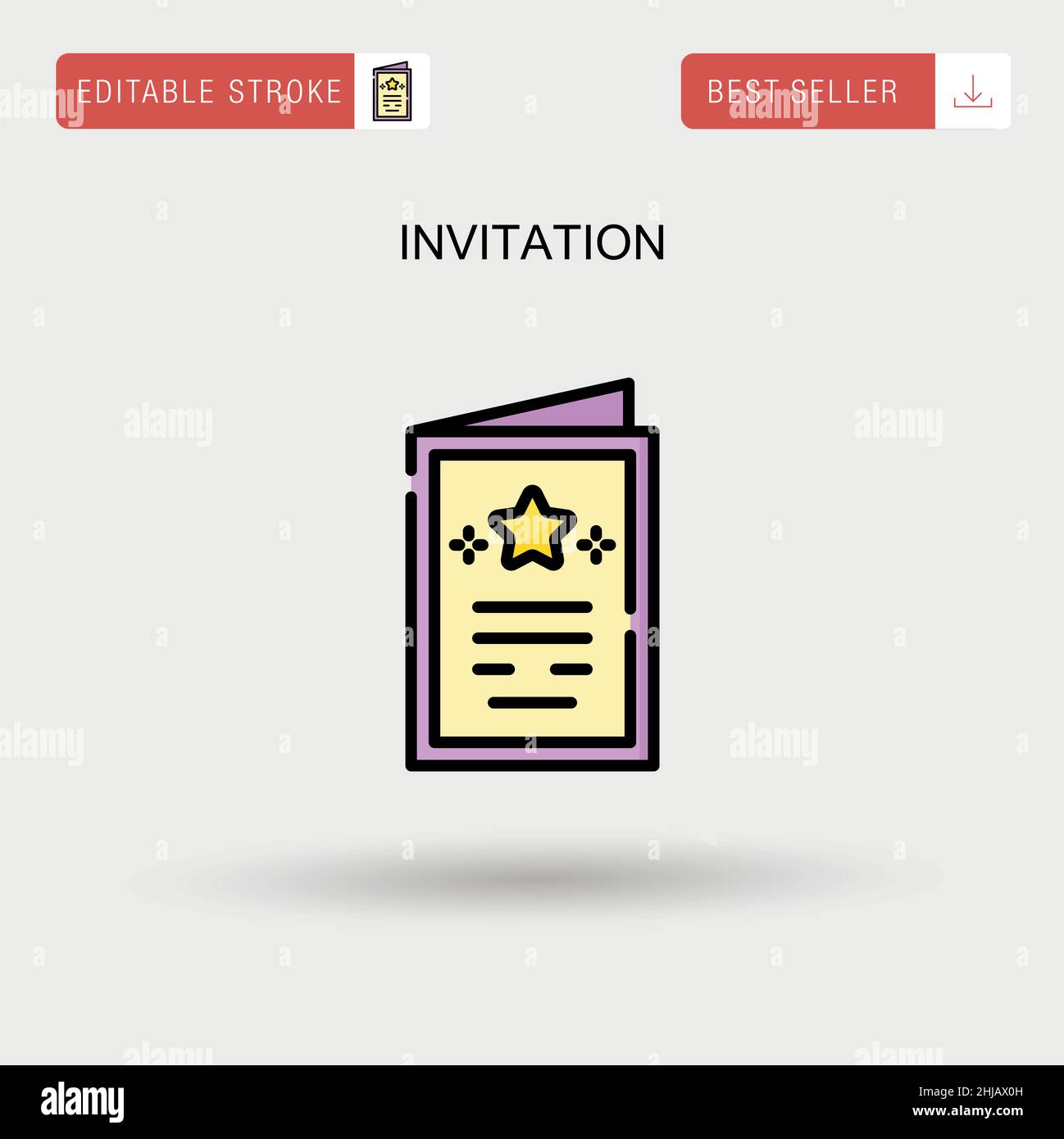 Invitation Simple vector icon Stock Vector Image & Art - Alamy