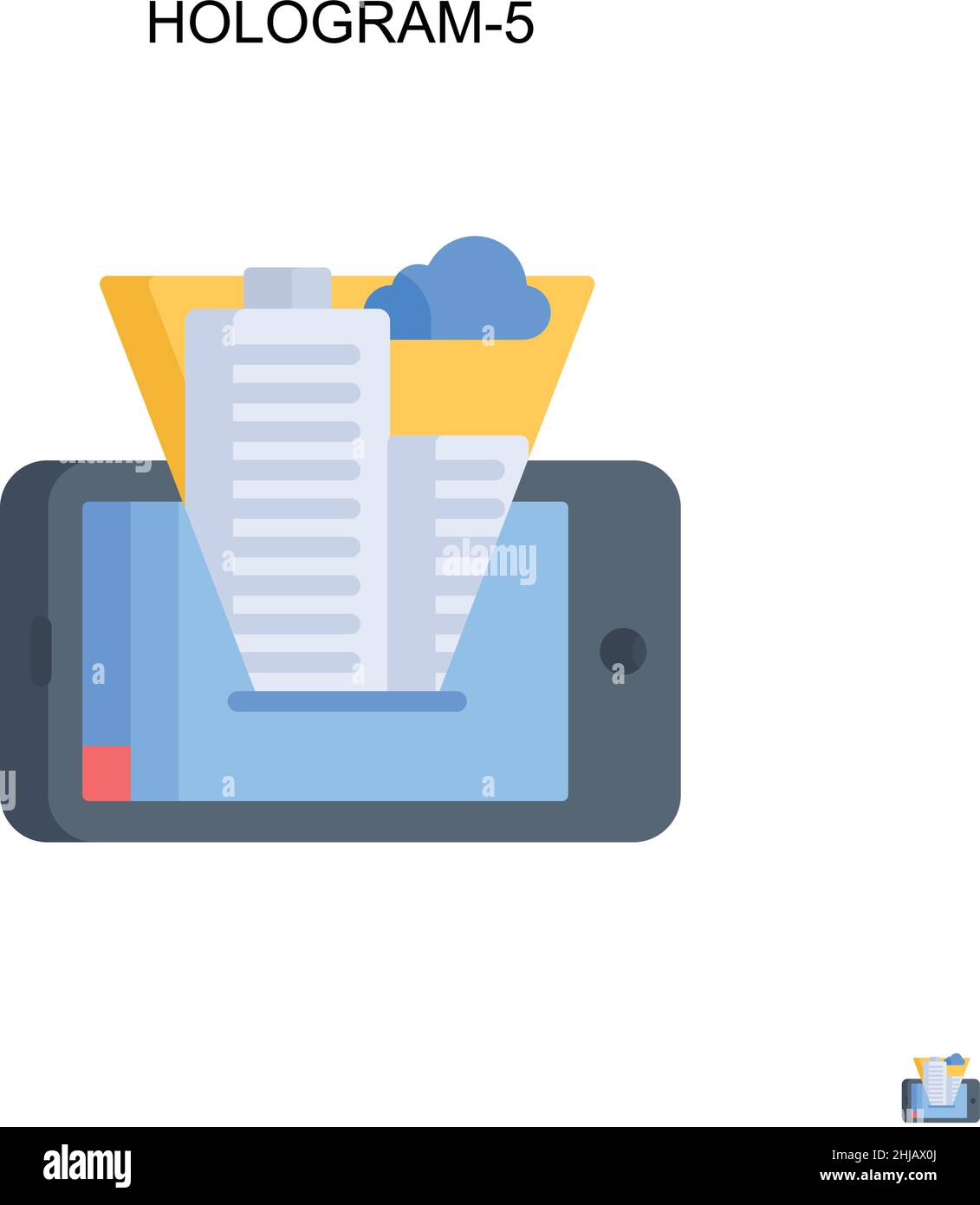 Hologram-5 Simple vector icon. Illustration symbol design template for ...