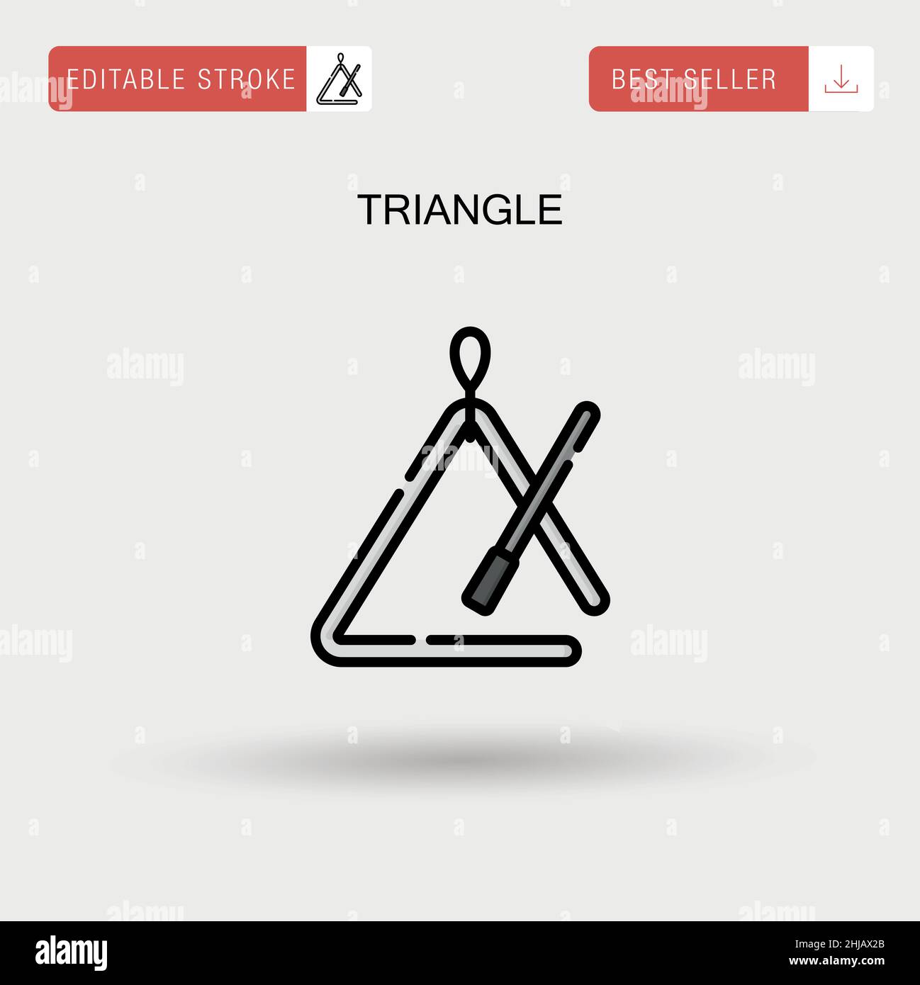 Triangle Simple vector icon Stock Vector Image & Art - Alamy