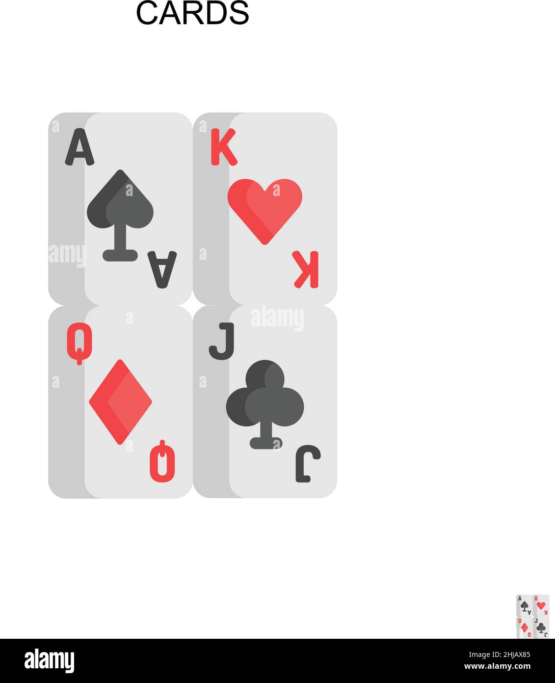 Cards Simple vector icon. Illustration symbol design template for web ...