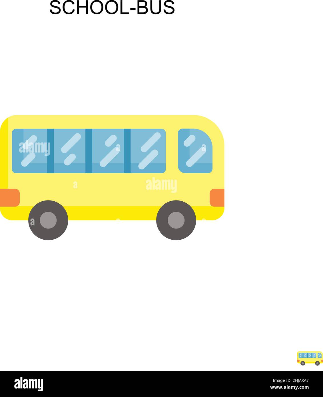 School-bus Simple vector icon. Illustration symbol design template for ...