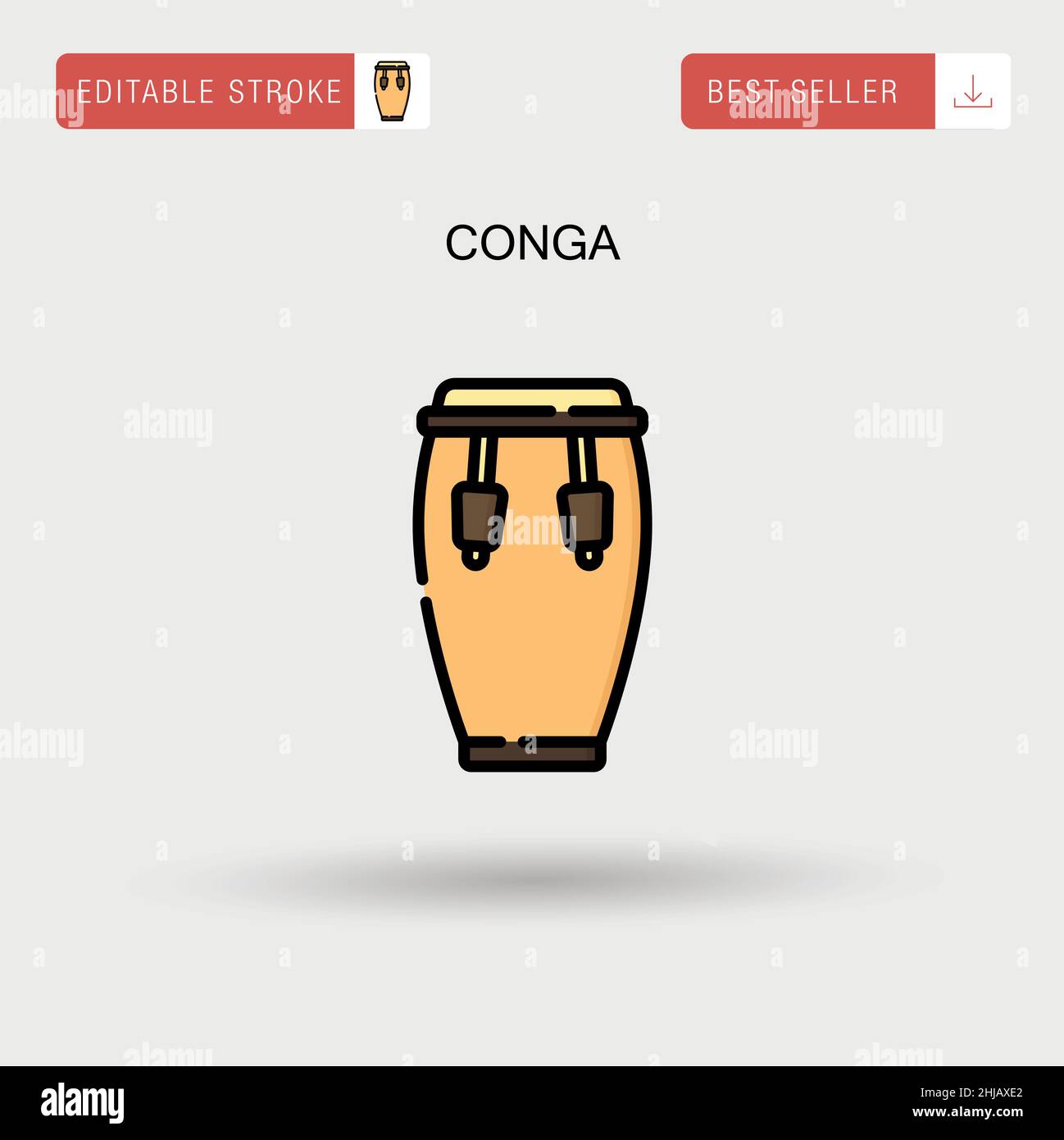 Congas design logo hi-res stock photography and images - Alamy