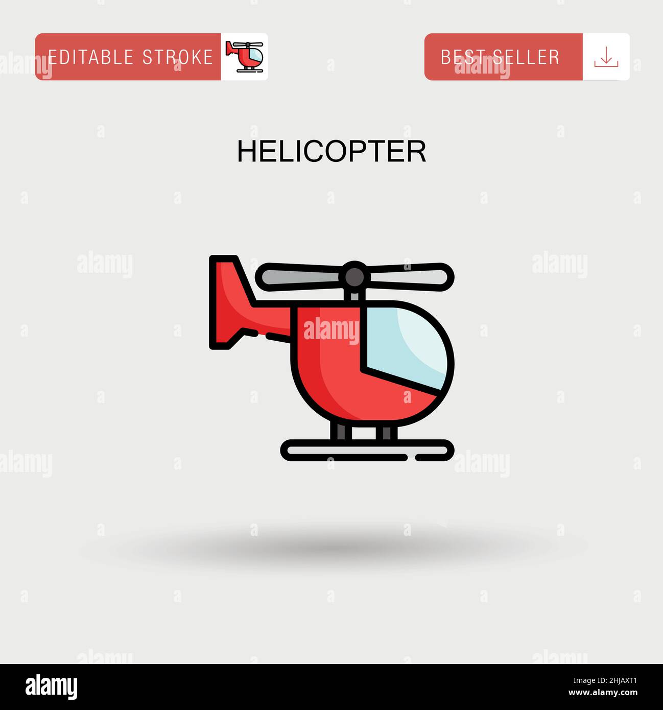 Helicopter Simple vector icon Stock Vector Image & Art - Alamy