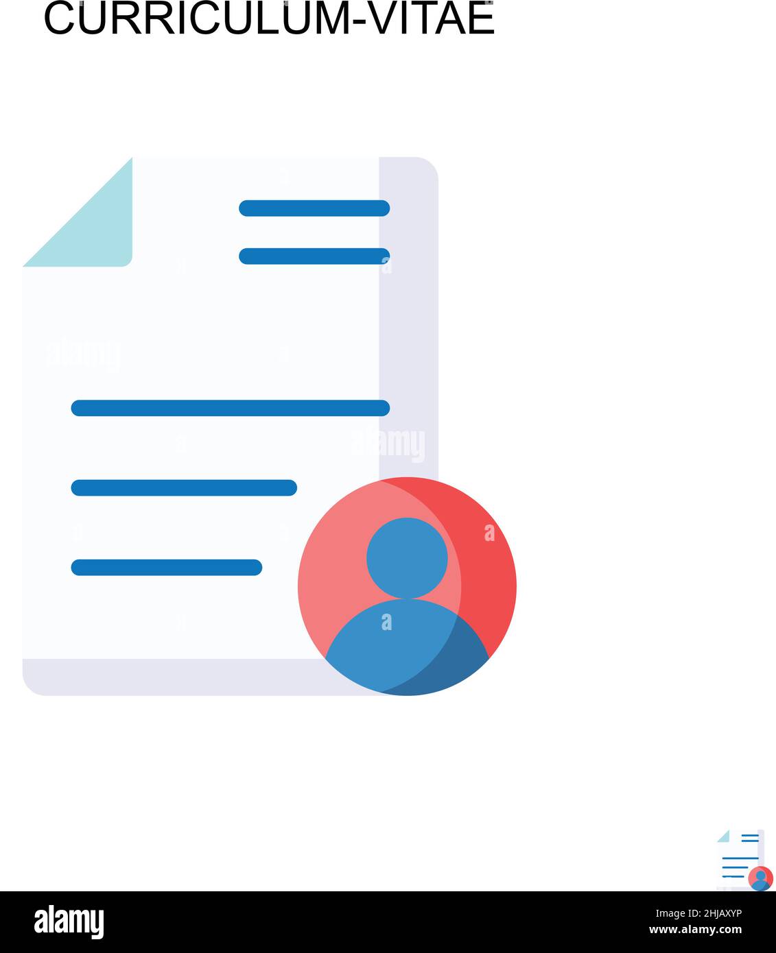 Curriculum-vitae Simple vector icon. Illustration symbol design ...